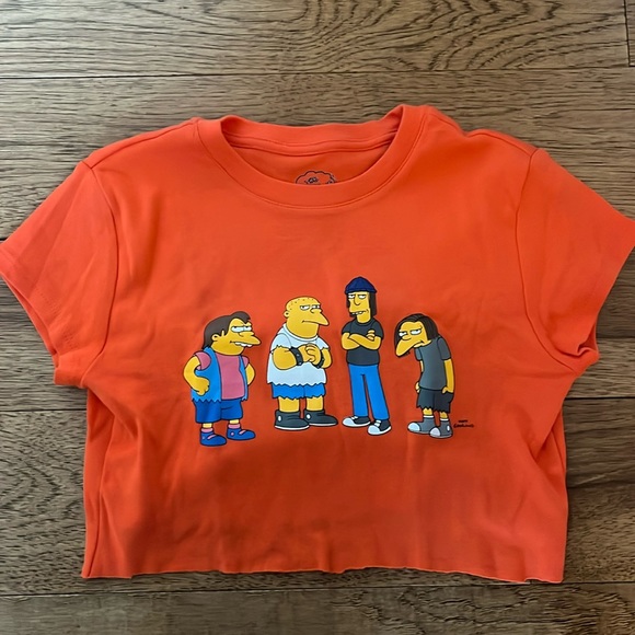 Simpsons | Tops | The Simpsons Orange Crop T Shirt Size S | Poshmark